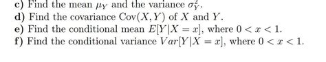 Solved Problem Let X Y Be A Bivariate Random Vector Chegg