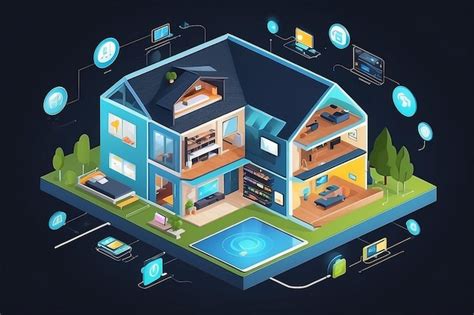 Premium Photo Smart Home Flat Design Style Illustration Concept Of Smart House Technology