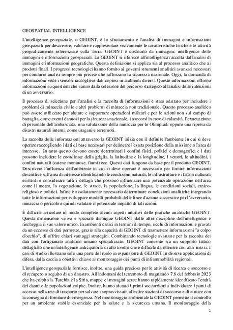 Pdf Geospatial Intelligence