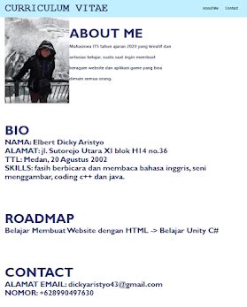 Website CV Dengan HTML Dan CSS