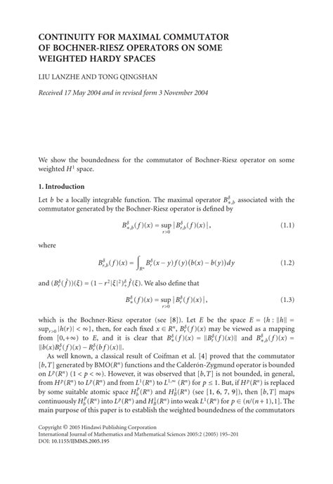Pdf Continuity For Maximal Commutator Of Bochner Riesz Operators On Some Weighted Hardy Spaces