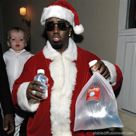 p diddy holding a bottle of diddy baby oil wearing sunglasses Prompts ...