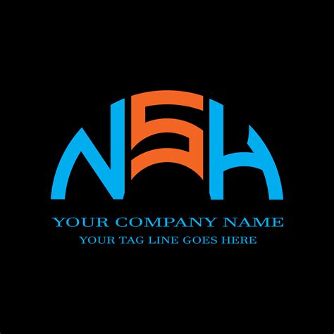 Nsh Letter Logo Creative Design With Vector Graphic 8145125 Vector Art At Vecteezy