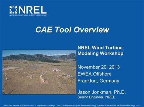 Pdf Cae Tool Overview National Renewable Energy Laboratorywindnrel