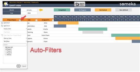 Multiple Project Tracking Template Excel DOWNLOAD
