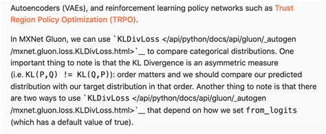 Website Doc Gluon Kl Divergence Link Rendering Issue · Issue 17423 · Apachemxnet · Github