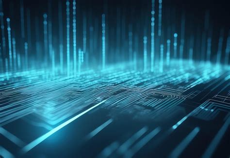 Premium Ai Image Abstract Background Of Glowing Particles And Lines 3 D Rendering