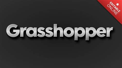 Grasshopper Metallic 3d Text Effect Generator