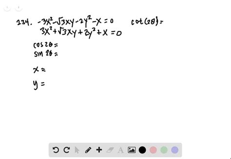 Solved For The Following Exercises Determine The Angle θthat Will Eliminate The X Y Term And