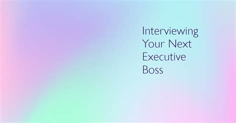 Mastering Your Next Boss Search