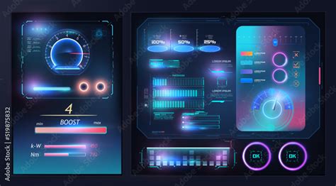Hud Ui Gui Futuristic User Interface Dashboard Scanning System Infographic Elements Like