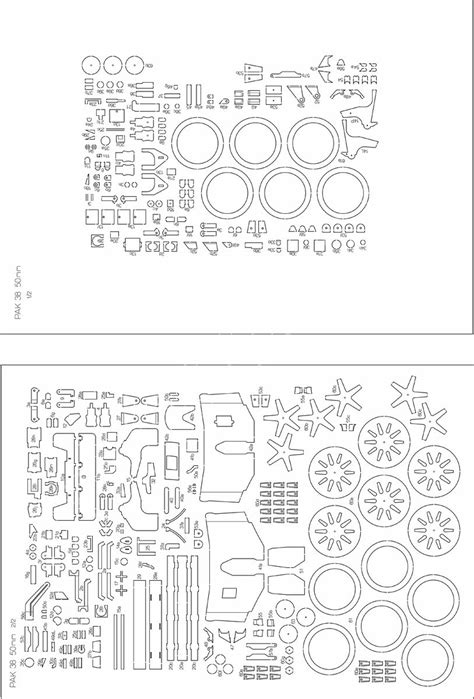 Demag Sdkfz 10 5 And Flak 38 1 25 Komplet Model Wręgi I Gąsienice Wycięte Laserowo