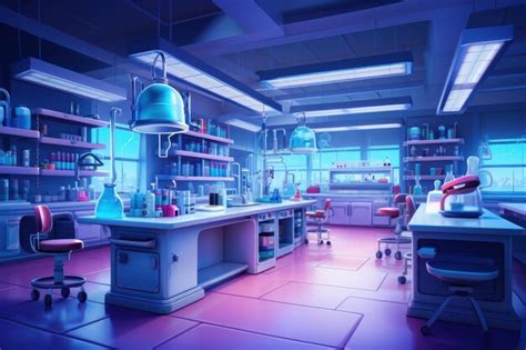 Architecture Laboratory Furniture Hospital Premium Ai Generated Image