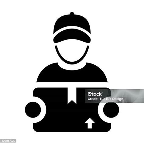 화물 및 택배 문양 그림 기호에 대 한 화물 패키지 상자 작업자 아이콘 벡터 남성 물류 서비스 사람 프로필 아바타 고객에 대한 스톡 벡터 아트 및 기타 이미지 Istock