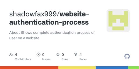 github shadowfax999 website authentication process about shows