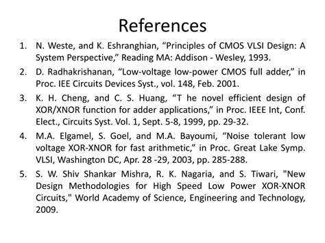 PPT A NEW TRANSISTOR XOR XNOR CIRCUIT BASED ON THE PASS TRANSISTOR LOGIC PowerPoint