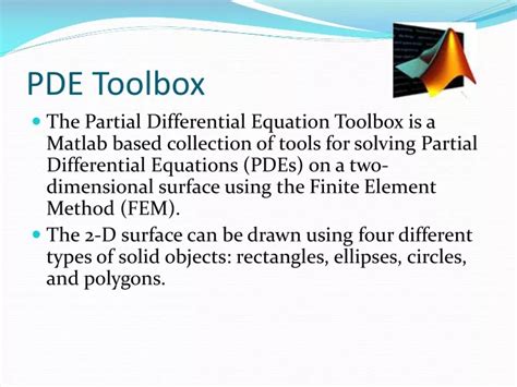 Ppt Matlab Pde Toolbox Solve 2d Pdes Efficiently Powerpoint