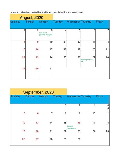 entry 30 by zamanbsb for build a simple excel calendar with details on