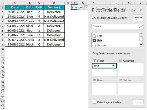 Pivot Table Filter Create Inbuilt Slicers How To Filter Data