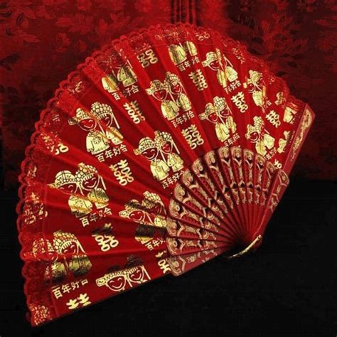 Jual Dassom Kipas Lipat Wedding Double Happines Bunga Sakura And Mawar