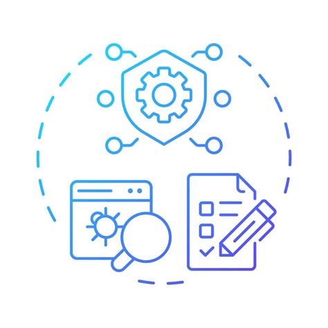 Product Security Analysis Blue Gradient Concept Icon Reverse
