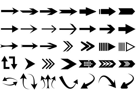 Arrow Icons Set Arrow Icon Arrow Vector Collection Arrow Cursor Modern Simple Arrows