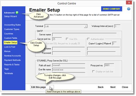 Email Server Configuration