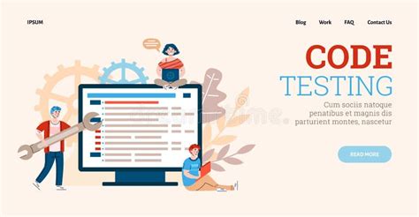 Searching For Bugs In A Code Stock Vector Illustration Of Development Language 38823149