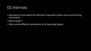OS Internals And Portable Executable File Format PPT