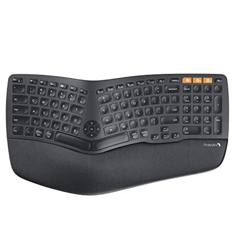 ProtoArc Wireless Ergonomic Keyboard EK01 NL Ergo Split Keyboard With Wrist Rest Natural