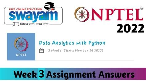 Nptel Data Analytics With Python Week 3 2022 Solutions