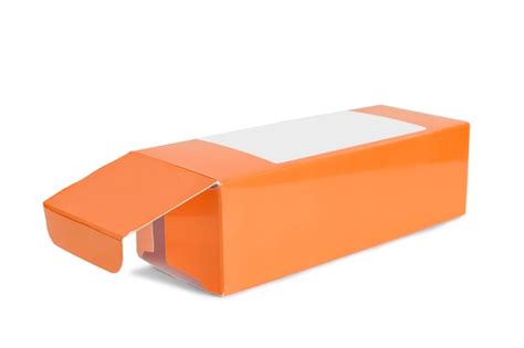 Premium Photo Orange Box Isolated