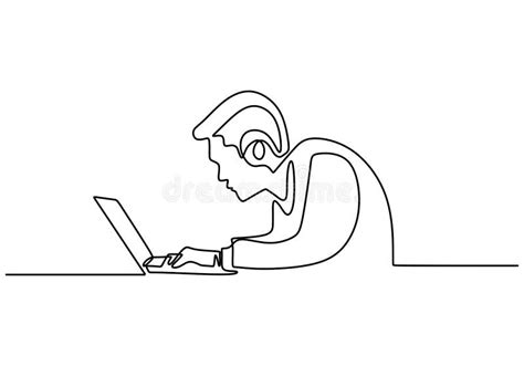 Man Sitting Desk Working Computer Stock Illustrations 14 197 Man Sitting Desk Working Computer