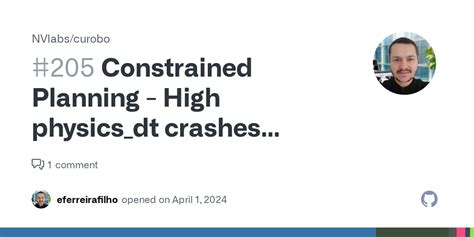 Constrained Planning High Physicsdt Crashes Everything Isaac 202311 · Issue 205 · Nvlabs