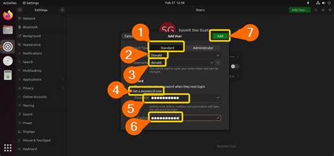 How To Create A New User In Ubuntu By Gui Step By Step