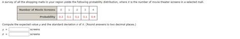 Solved Compute The Expected Value μ And The Standard