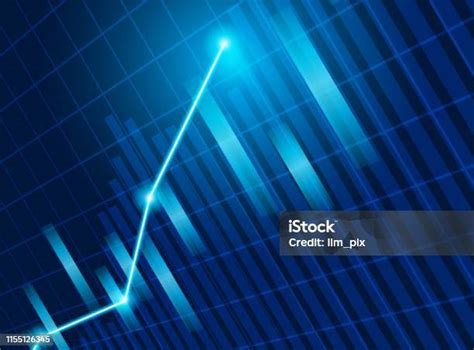 주식 시장 주식 시장 투자 거래의 캔 들 스틱 그래프 차트 주식 시장 데이터 강세 포인트 그래프의 동향 파란색 배경입니다 벡터 개념에 대한 스톡 벡터 아트 및 기타 이미지