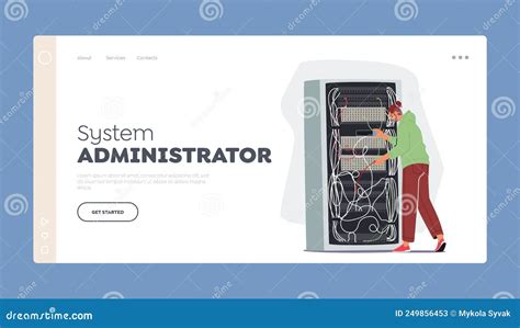 System Administrator Landing Page Template Sysadmin Servicing Server