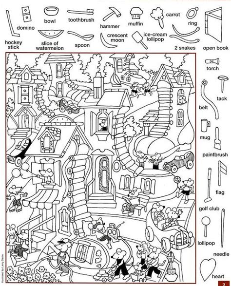 재능이의 교육정보 숨은그림찾기 색칠하기 영어단어 공부 Hidden Pictures Set