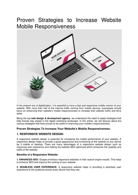 Ppt Proven Strategies To Increase Website Mobile Responsiveness