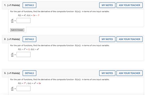 Solved Points DETAILS MY NOTES ASK YOUR TEACHER For Chegg Com