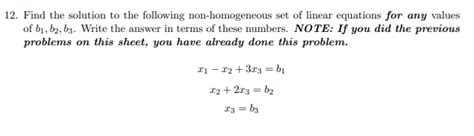 Solved Find The Solution To The Following Non Homogeneous Chegg Com
