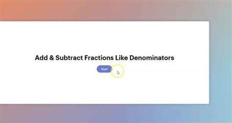 Adding And Subtracting Fractions Like Denominators Color By Number