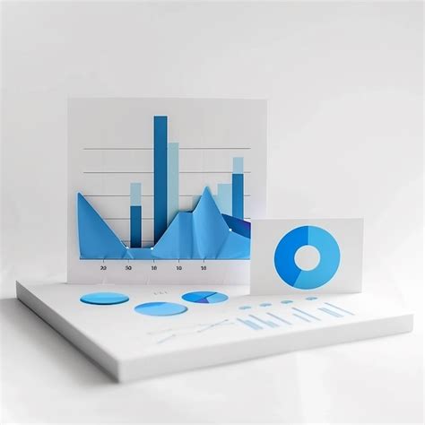 Polygonal Statistics Chart Premium Ai Generated Image
