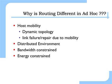 PPT Routing Protocols In Mobile Adhoc Network PowerPoint Presentation ID