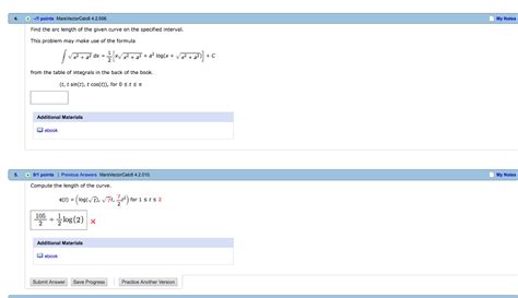 Solved Find The Arc Length Of The Given Curve On The