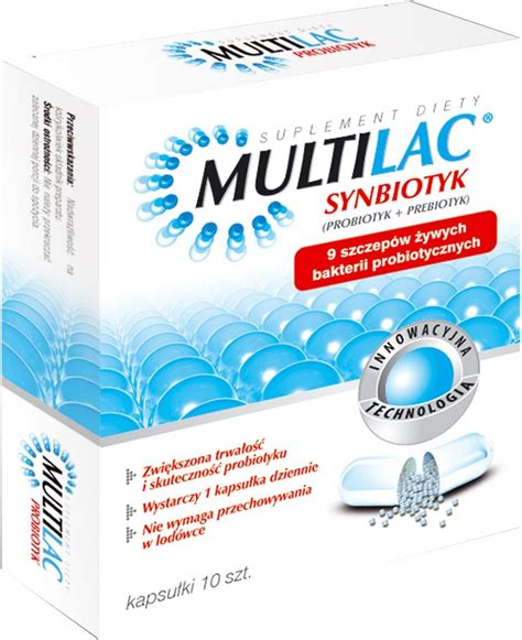 Multilac 10 Capsules Synbiotics Which Includes 9 Selected Strains