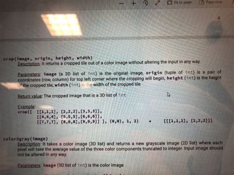Solved Fit To Page Page Crop Image Origin Height