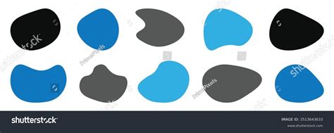 Blob Vector Black Silhouette Abstract Irregular Stock Vector Royalty
