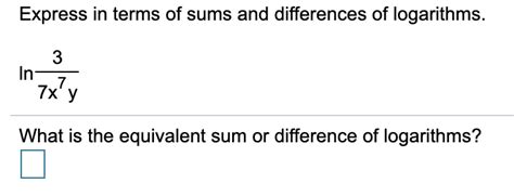 Solved Express In Terms Of Sums And Differences Of Chegg Com